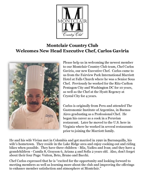 Dining Information - Montclair Golf Club